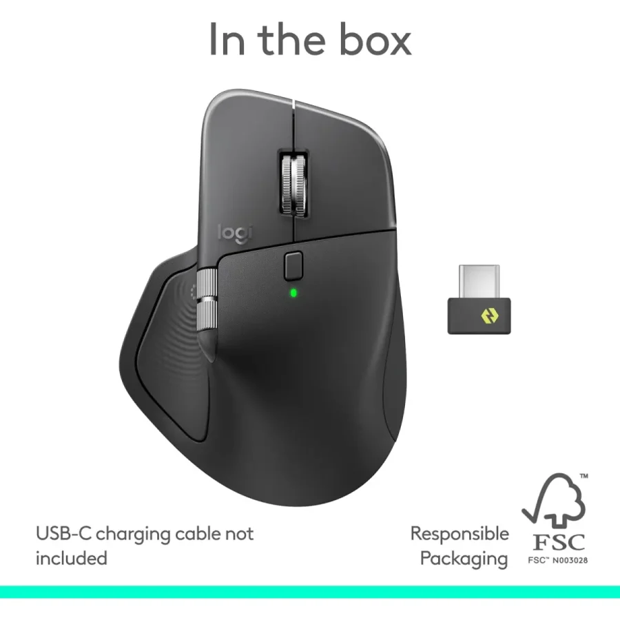 Logitech MX Master 4 Ergonomic Wireless Mouse with Haptic Feedback ...